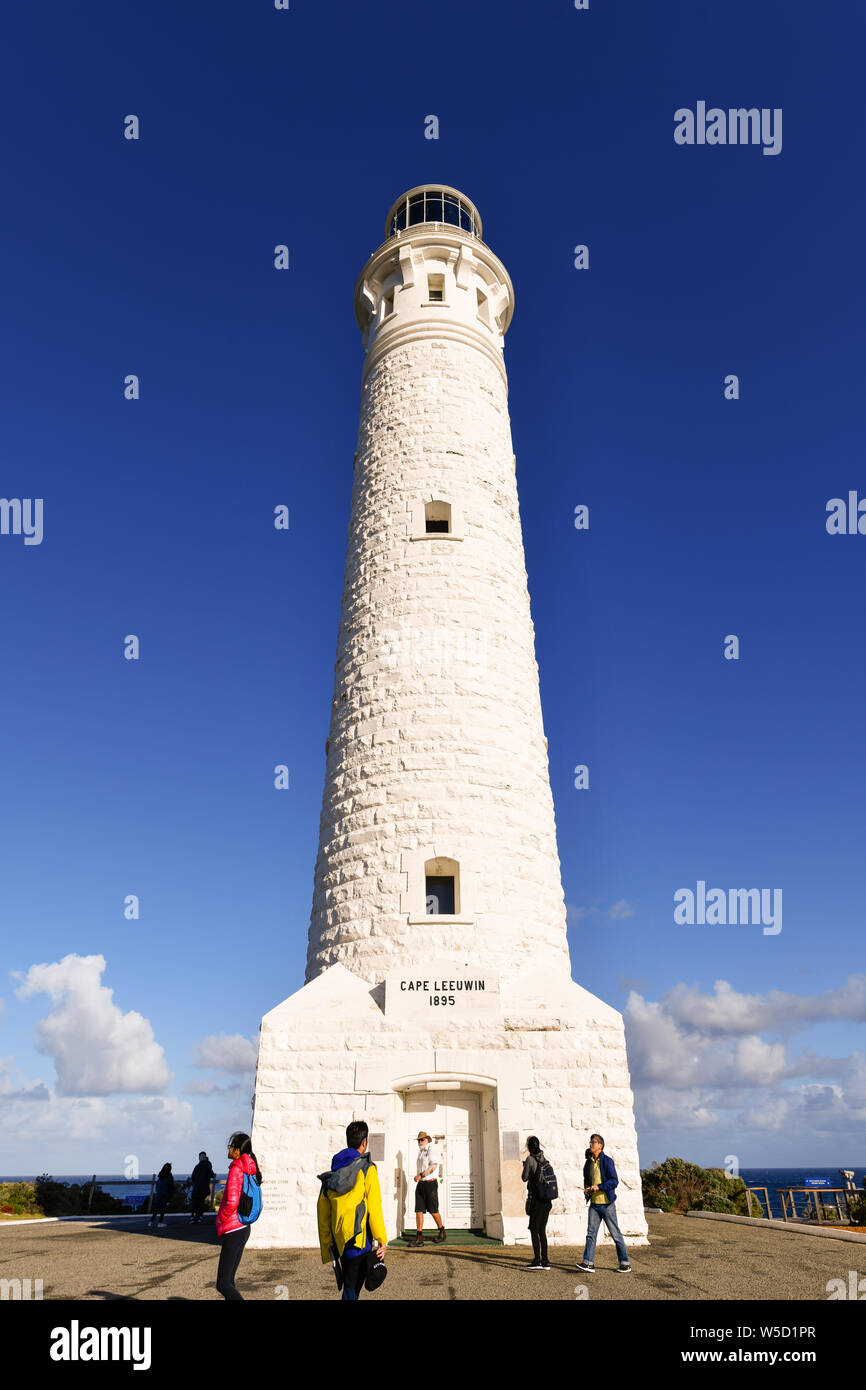Cape Leeuwin Lighthouse sunset with blue sky and clouds, Augusta ...