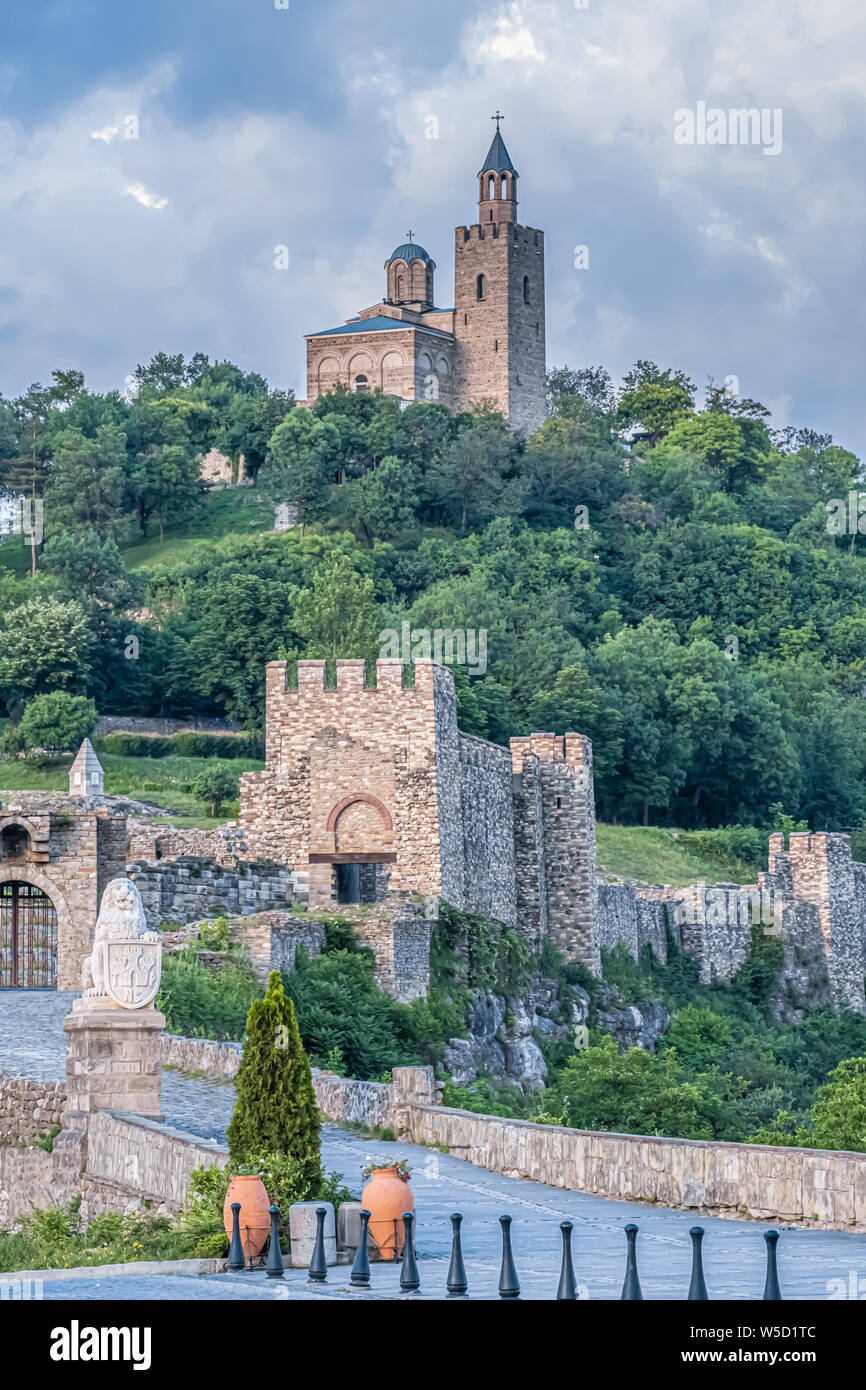 The medieval Tsarevets fortress, Veliko Tarnovo, Bulgaria. It was the ...