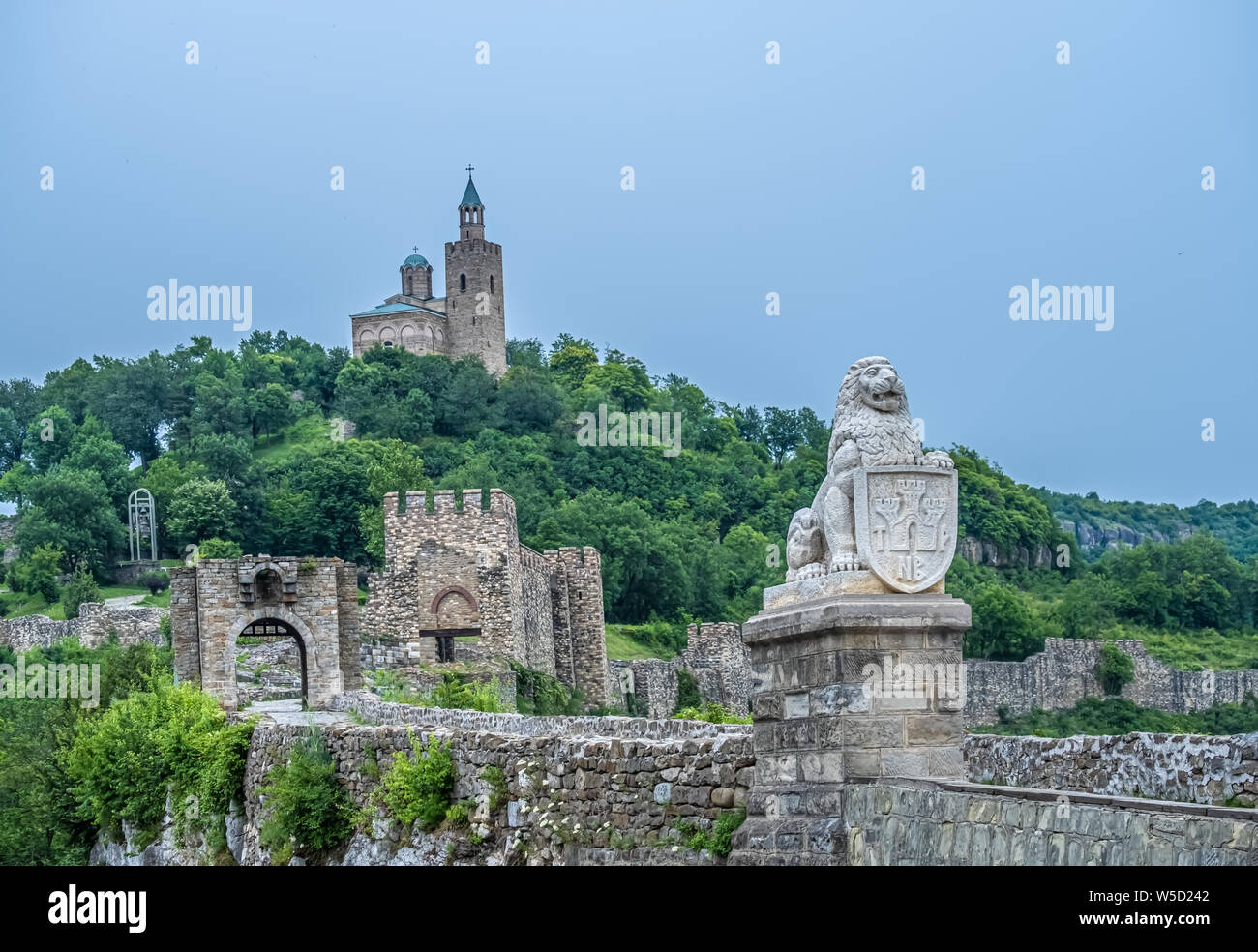 The medieval Tsarevets fortress, Veliko Tarnovo, Bulgaria. It was the ...