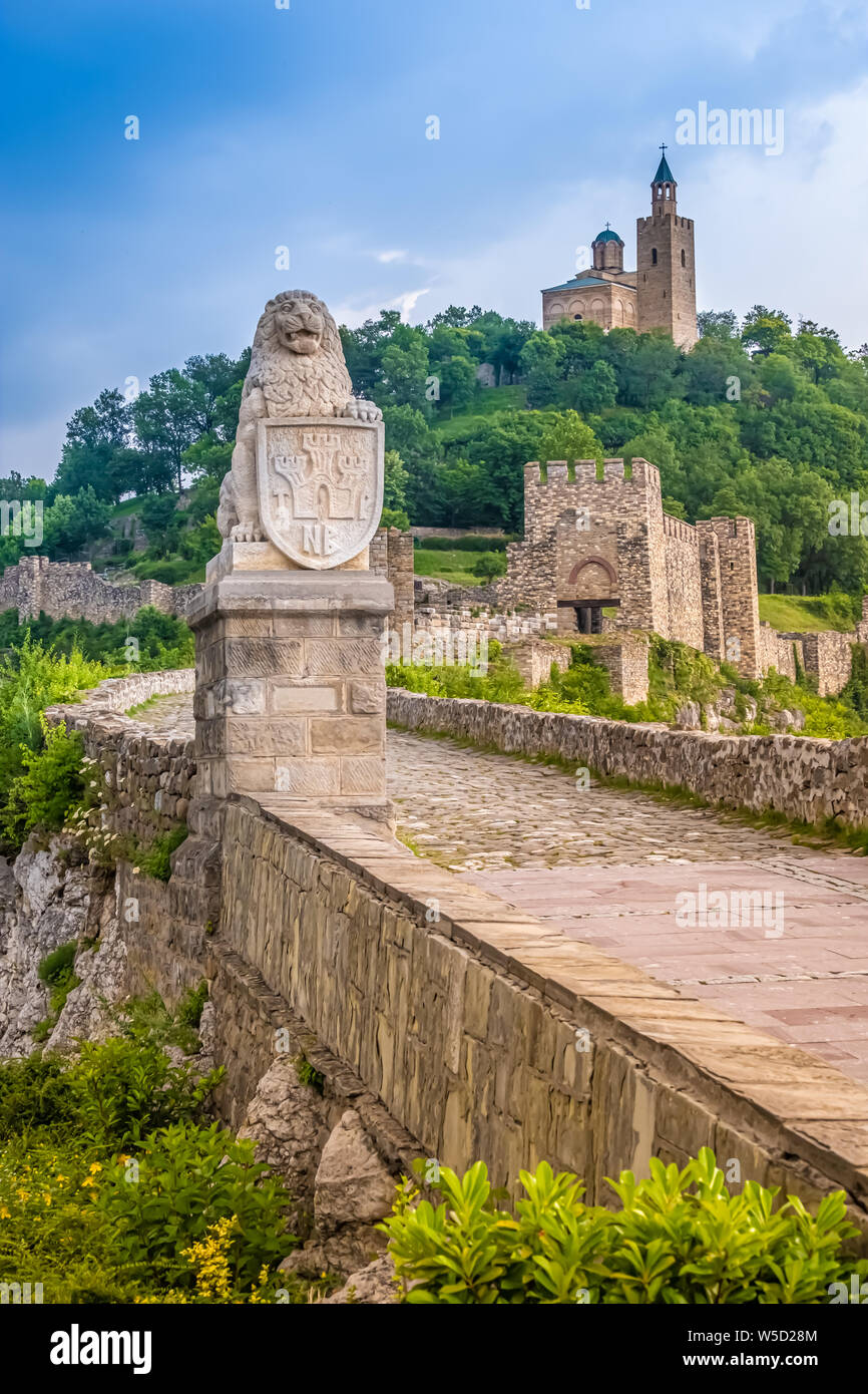 The medieval Tsarevets fortress, Veliko Tarnovo, Bulgaria. It was the ...