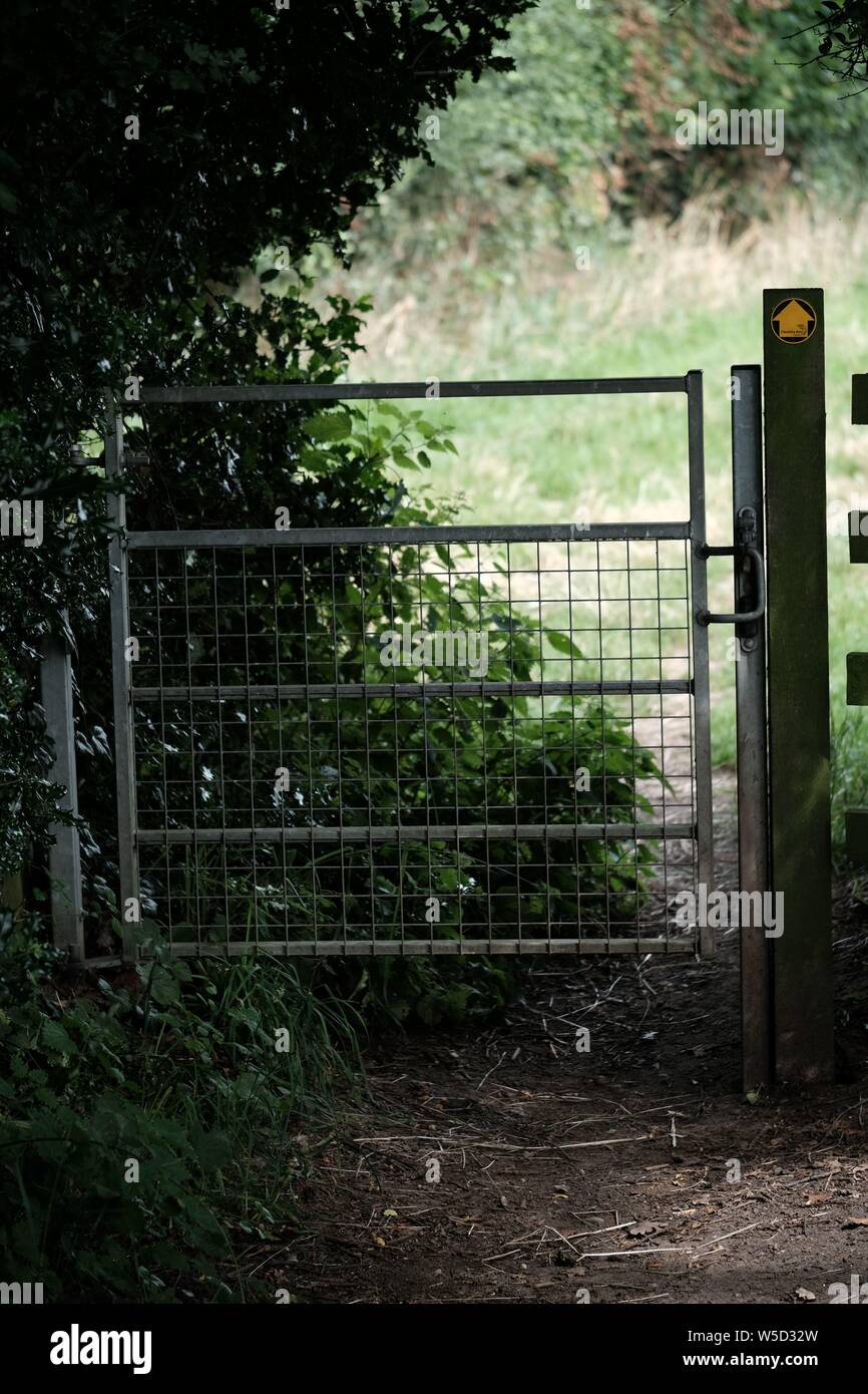 Styles on public rights of way, public footpath Stock Photo - Alamy