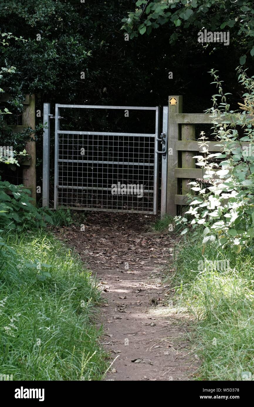 Styles on public rights of way, public footpath Stock Photo - Alamy