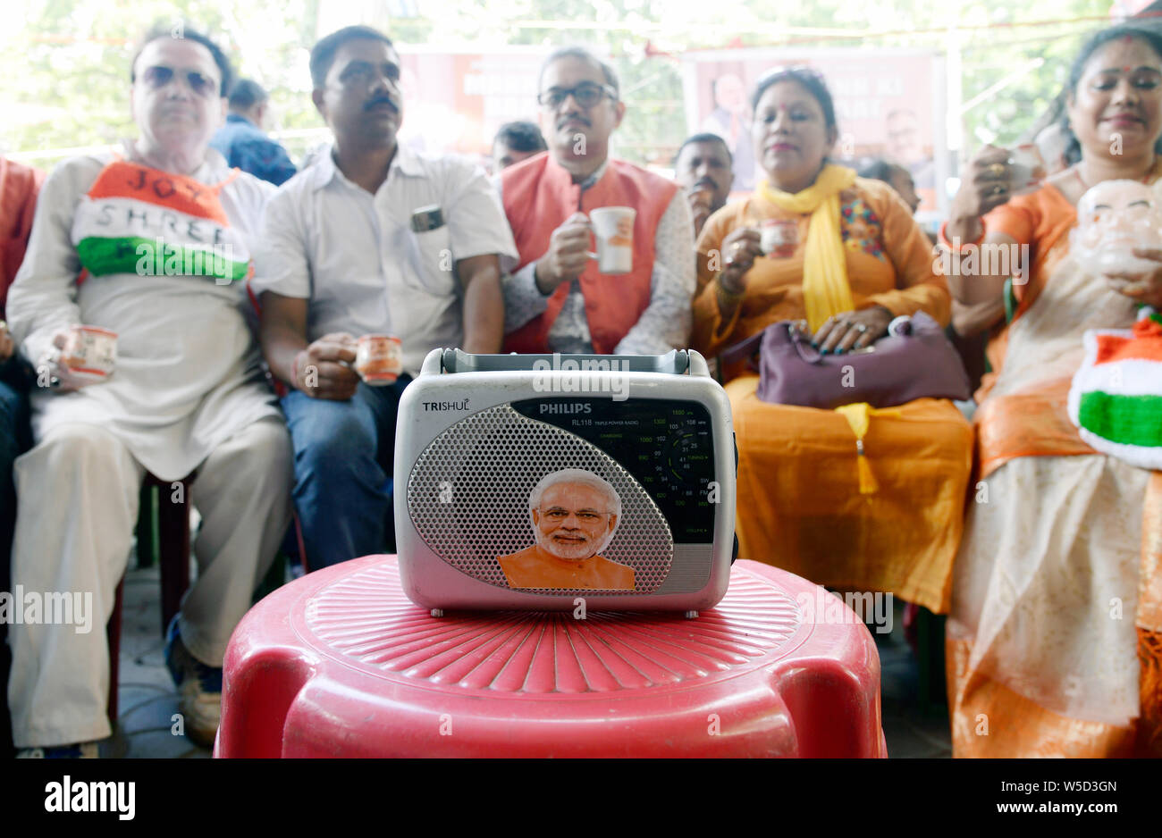 Kolkata, India. 28th July, 2019. Bharatiya Janta Party or BJP activists ...