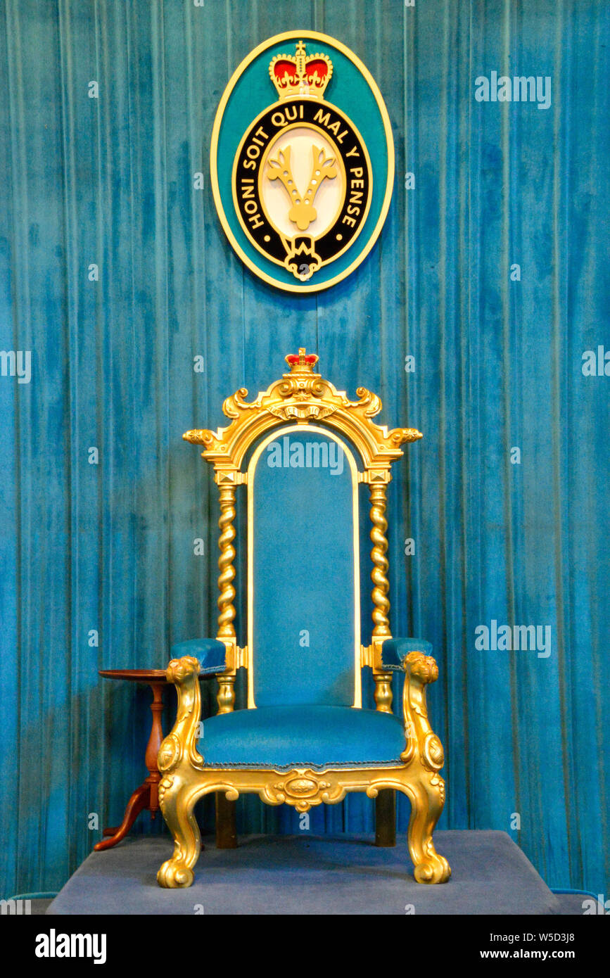 The Blue Throne State Chair, Government House, Melbourne Victoria ...