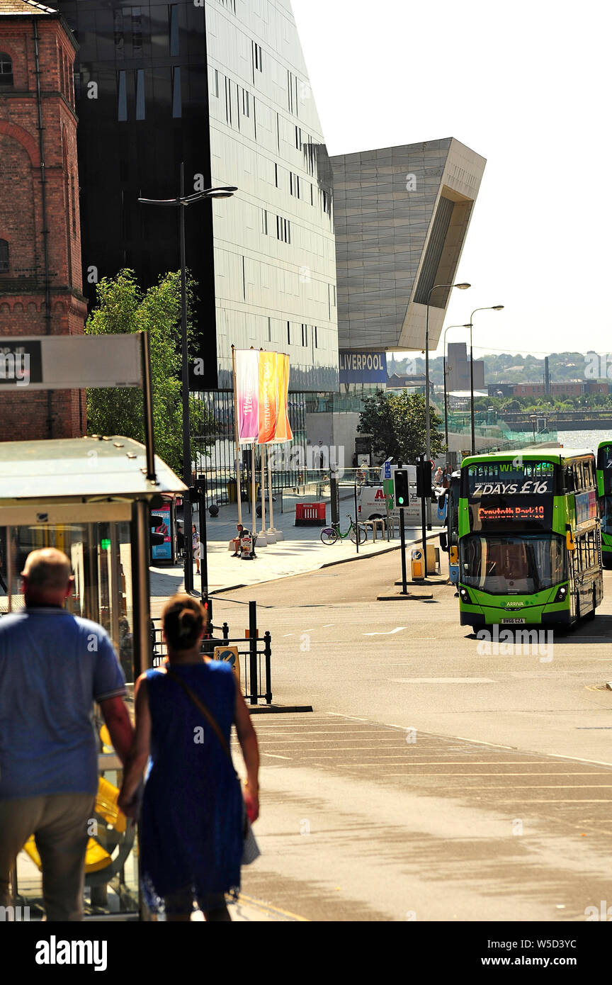 Bus Public Transport Liverpool Merseyside High Resolution Stock ...