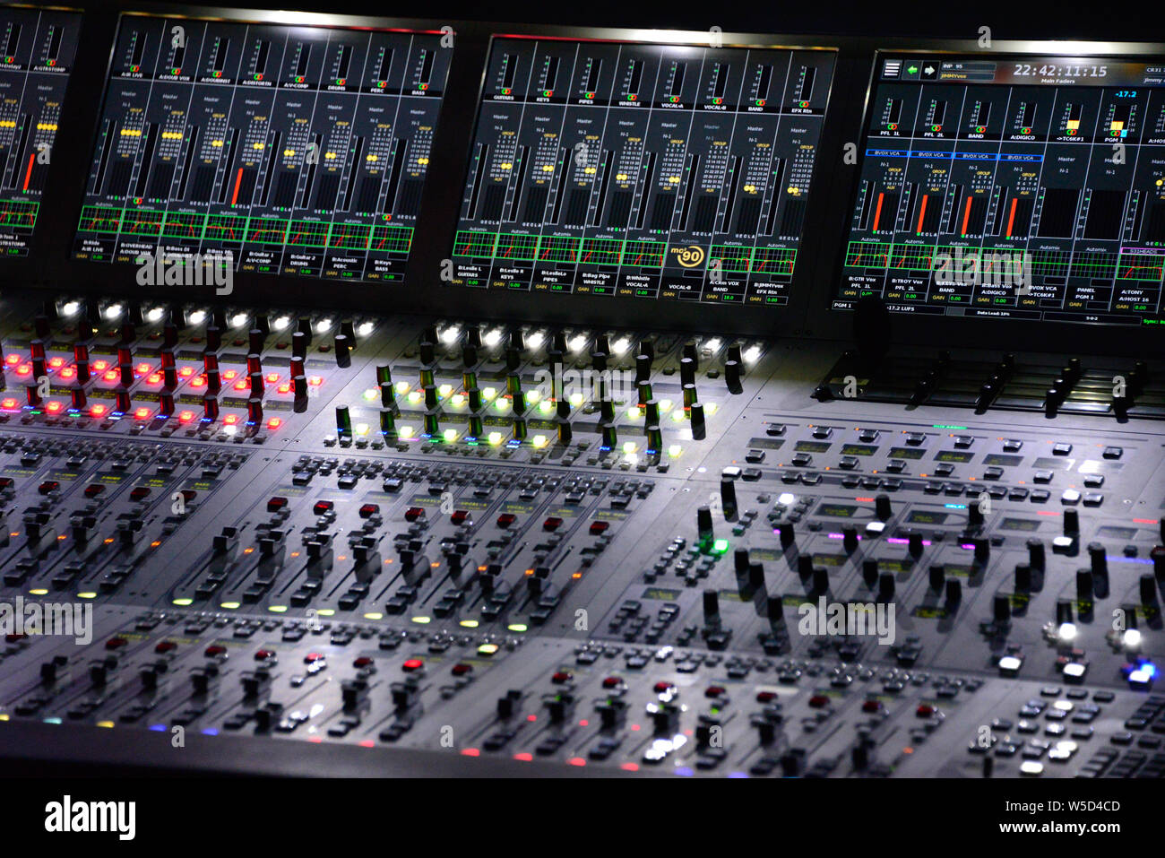 Television Studio Production Control Room Stock Photo - Alamy