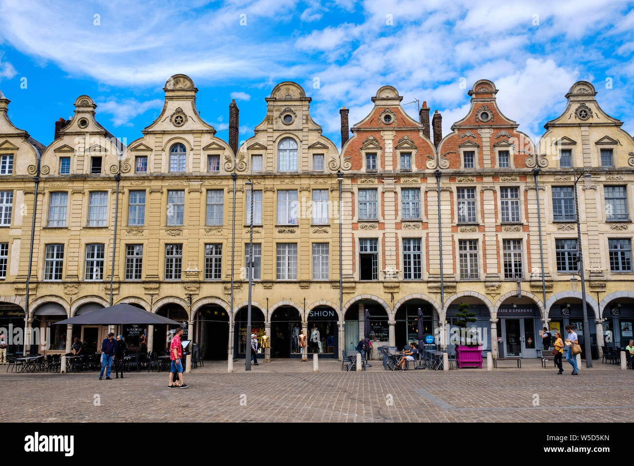 Flemish style architecture in Heroes Square (Place des Héros) in the ...