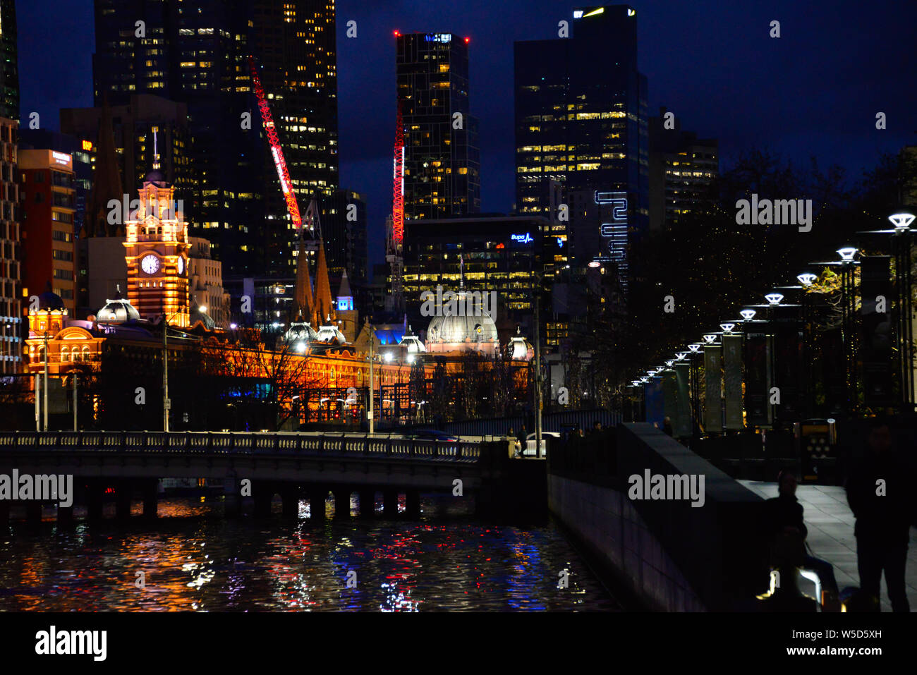Melbourne City at night, Melbourne, Victoria, Australia Stock Photo - Alamy