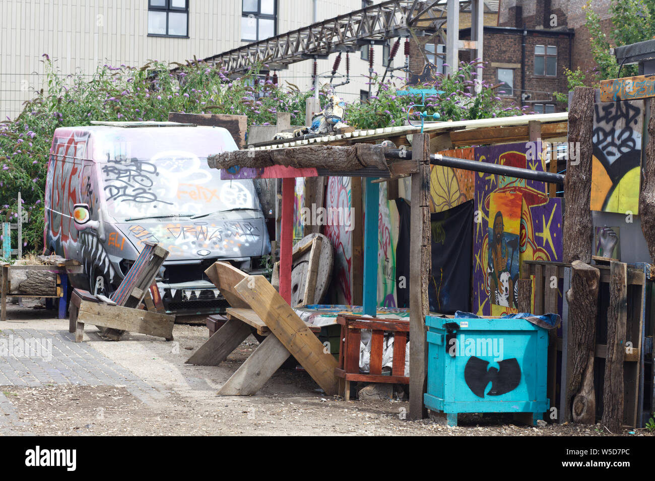 Nomadic Community Gardens London Stock Photo - Alamy