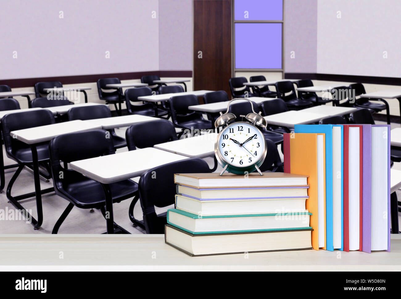 Modern class room with book for education concept Stock Photo - Alamy