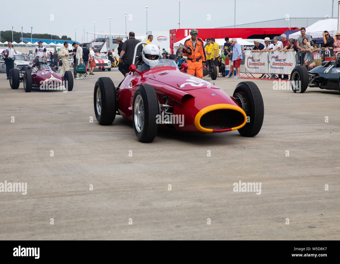 Silverstone,UK,26th July 2019,Cars prepare in the Pitts as the ...