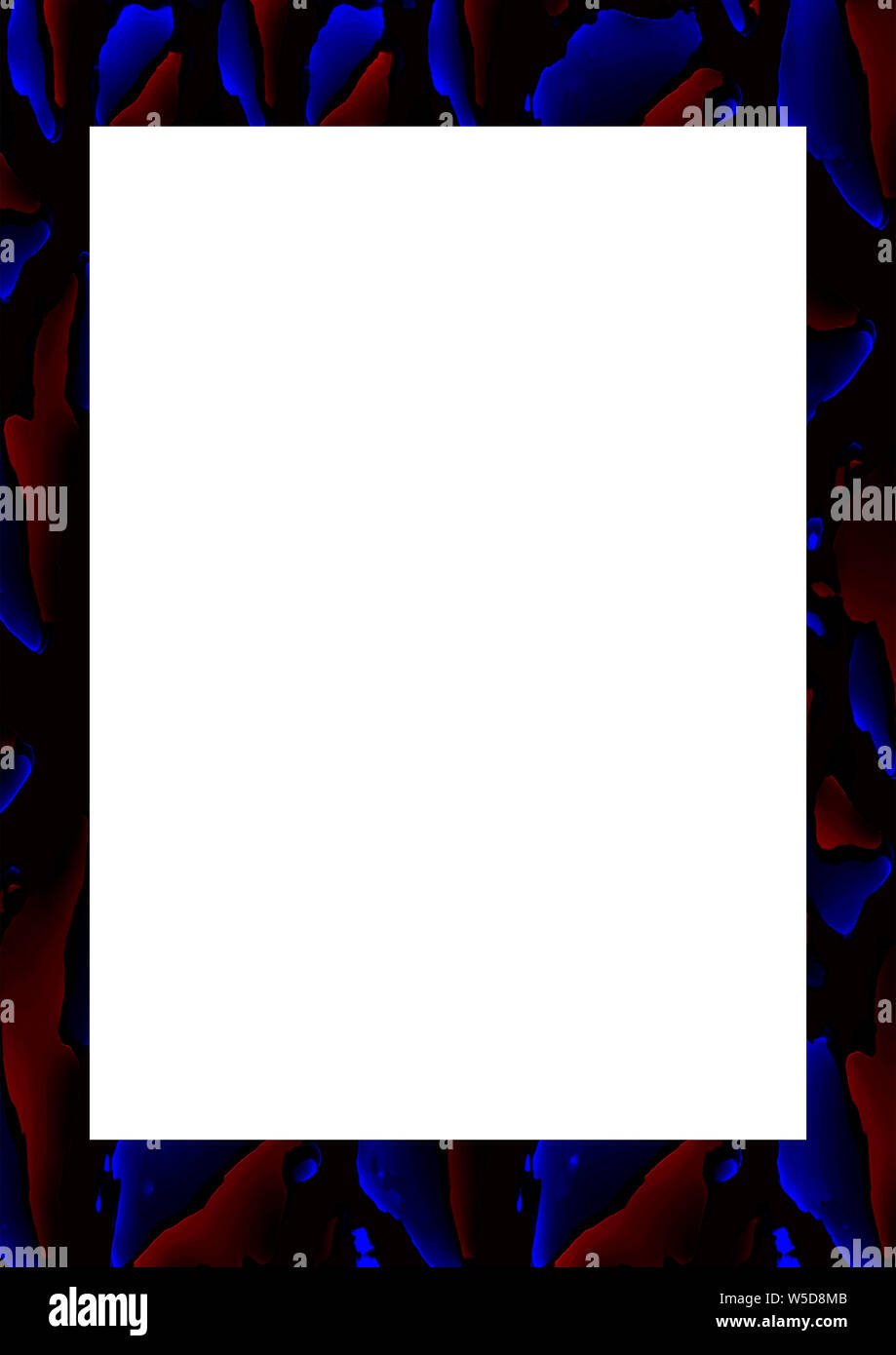 White frame background with decorated design borders Stock Photo - Alamy