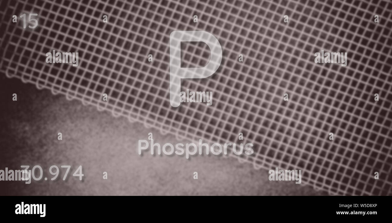 Phosphorus chemical element atomic data and symbol illustration ...