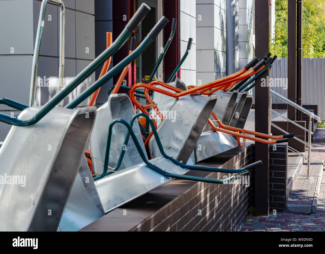 construction trolley with rubber wheels close up Stock Photo - Alamy