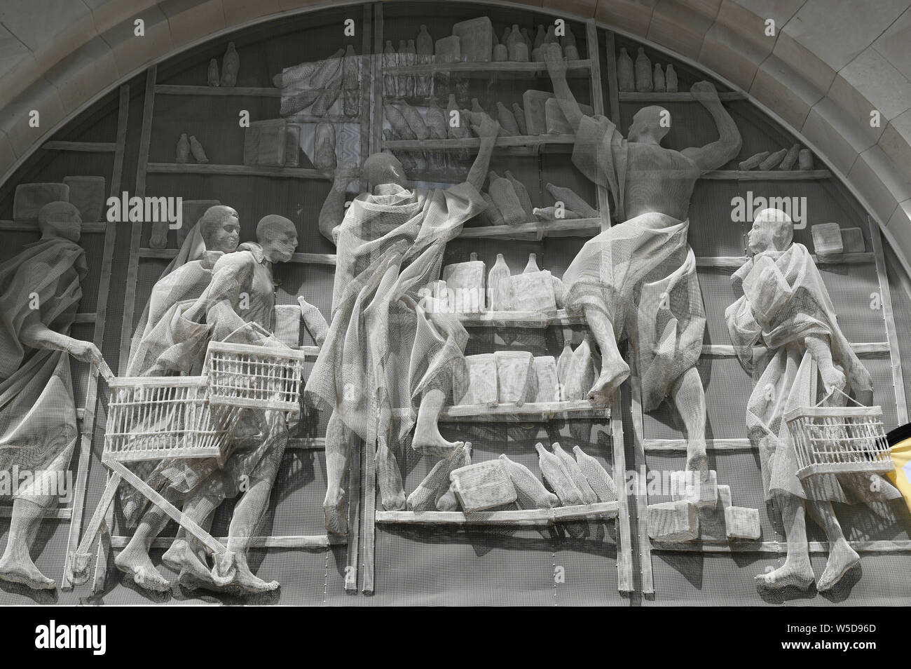 Shopping Mural above the entrance. LSE Old Building. London School of ...