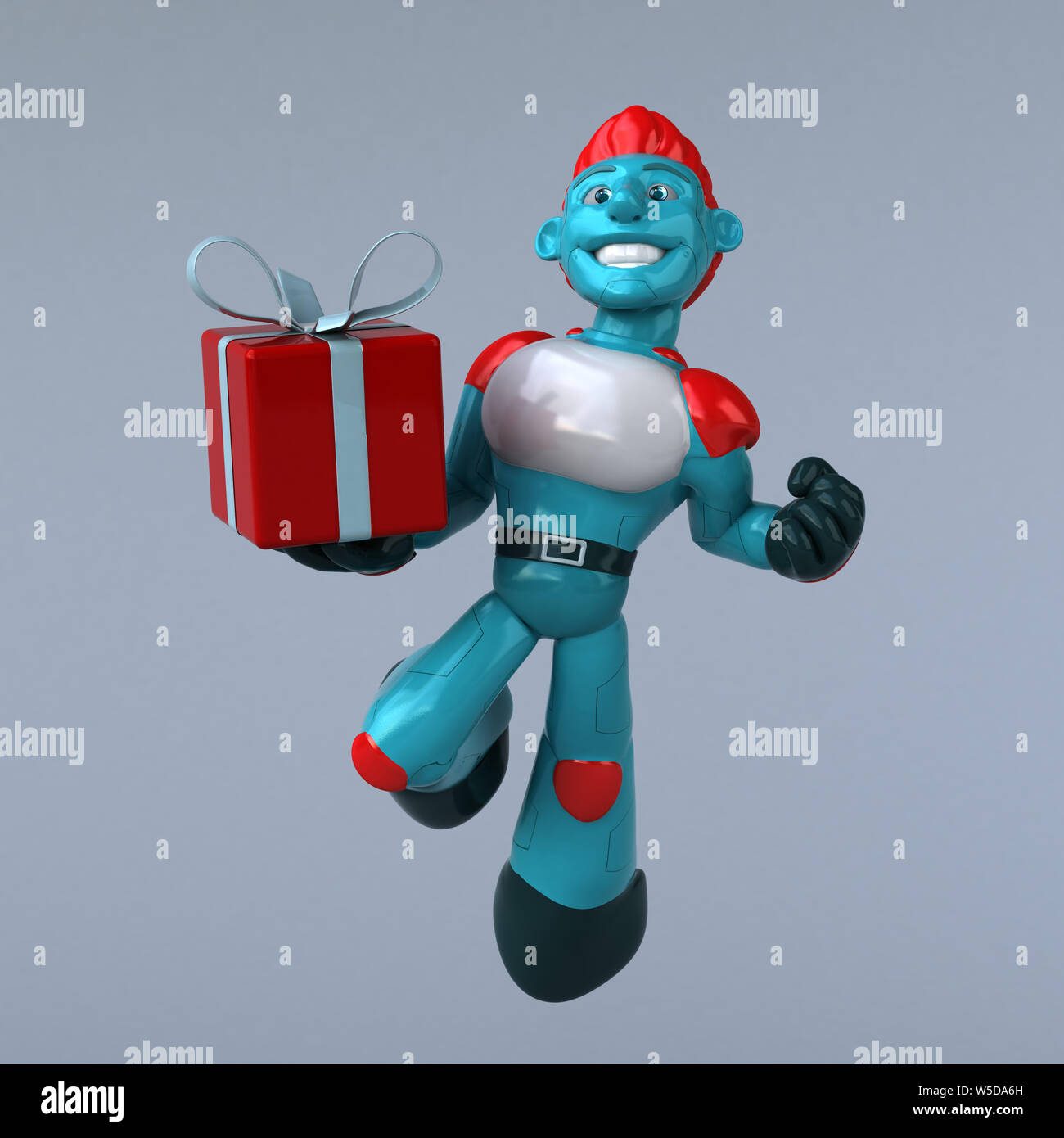 Red Robot - 3D Illustration Stock Photo - Alamy