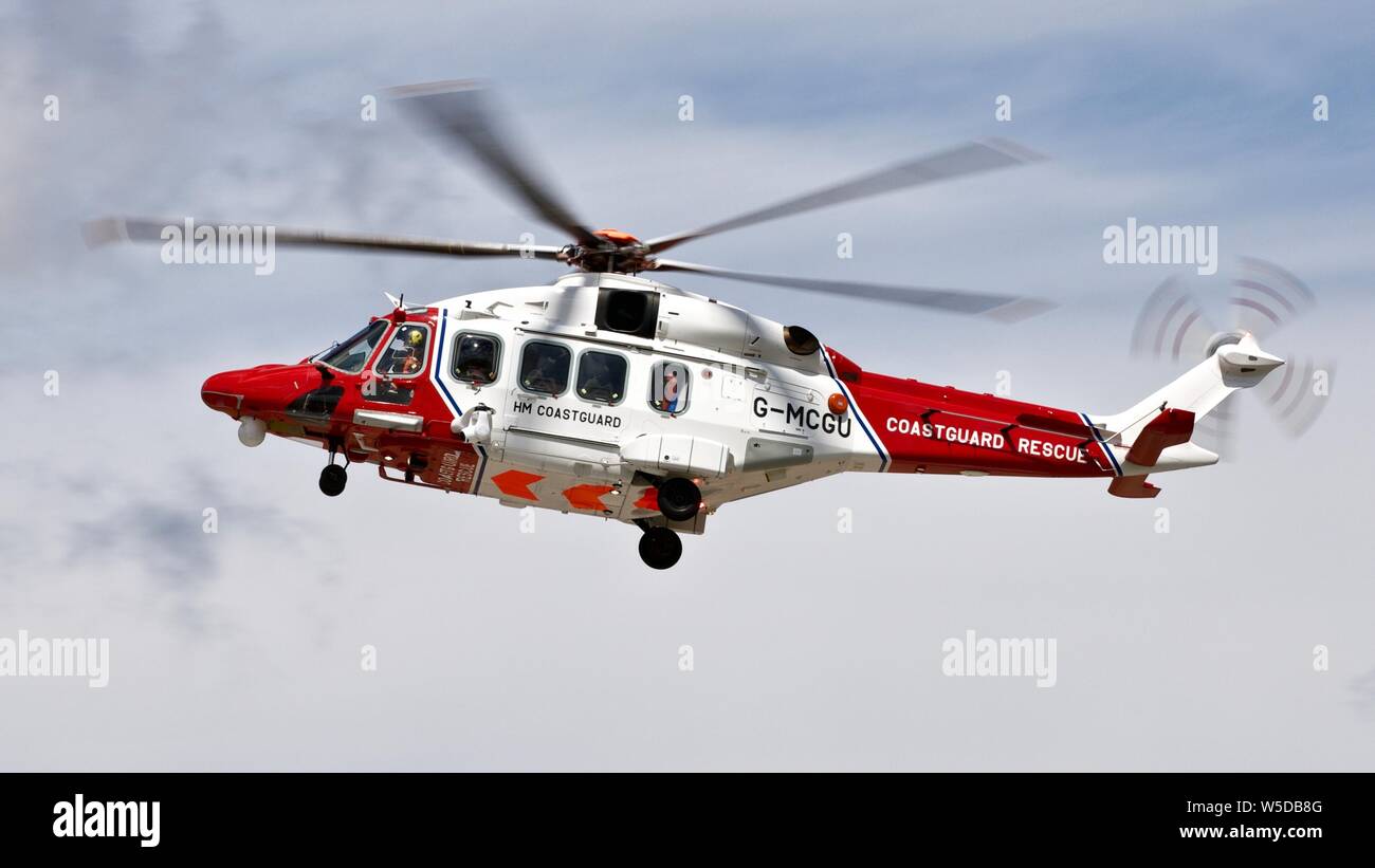 Bristow Helicopter (G-MCGW) AgustaWestland AW189 Coastguard Rescue ...