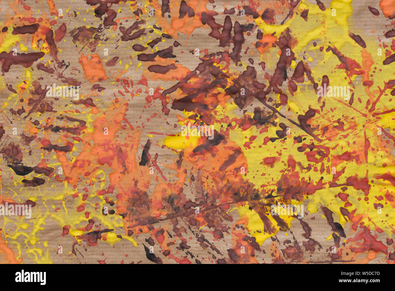 fall colors leaves printed on paper background texture Stock Photo - Alamy