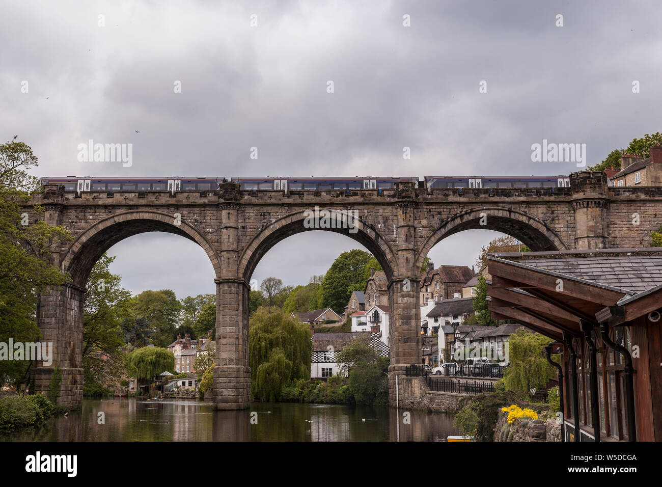 Knaresborough Viaduct in North Yorkshire,the railway viaduct runs over ...