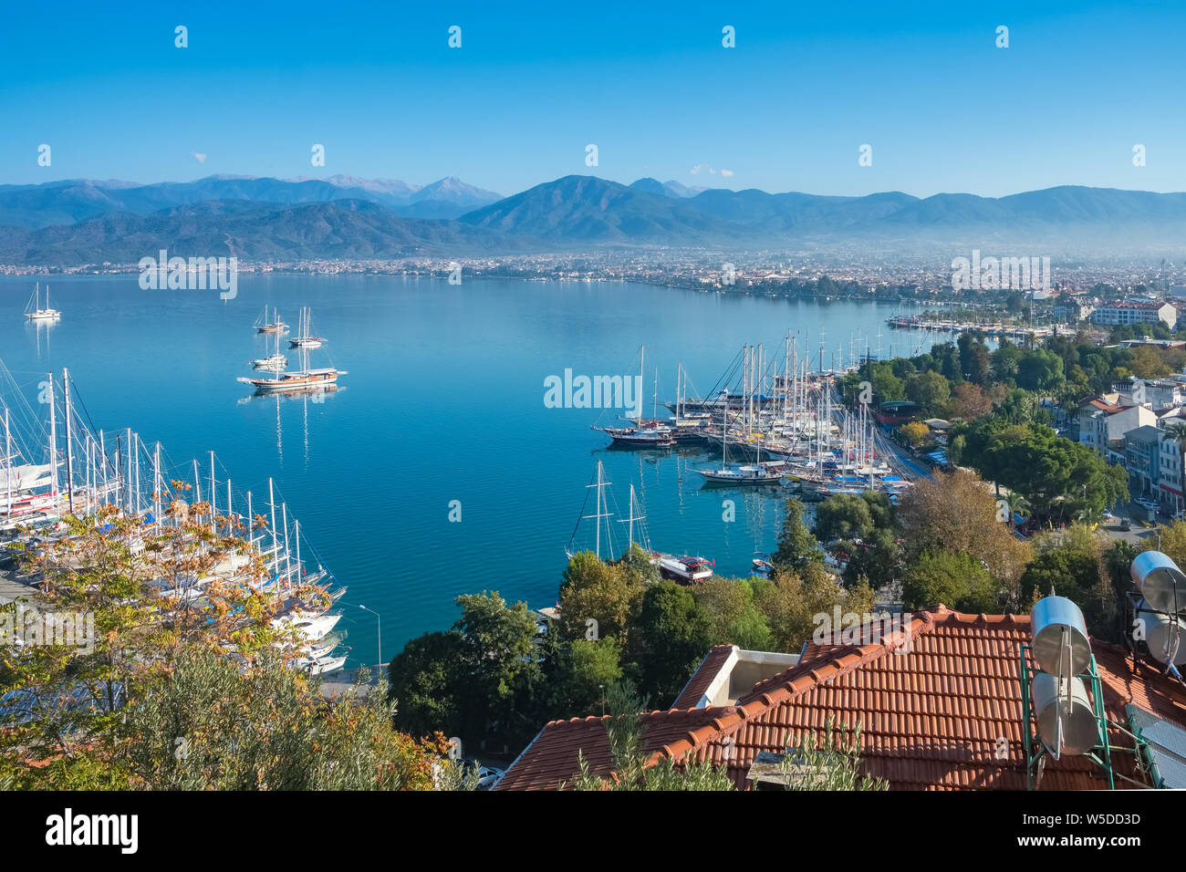 Summer landscape of Fethiye city in Turkey Stock Photo - Alamy