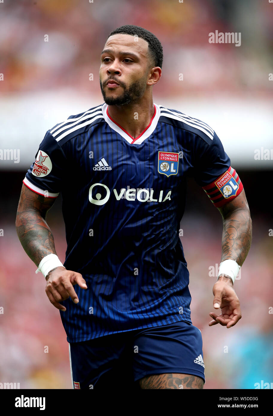 Lyon's Memphis Depay during the Emirates Cup match at the Emirates ...
