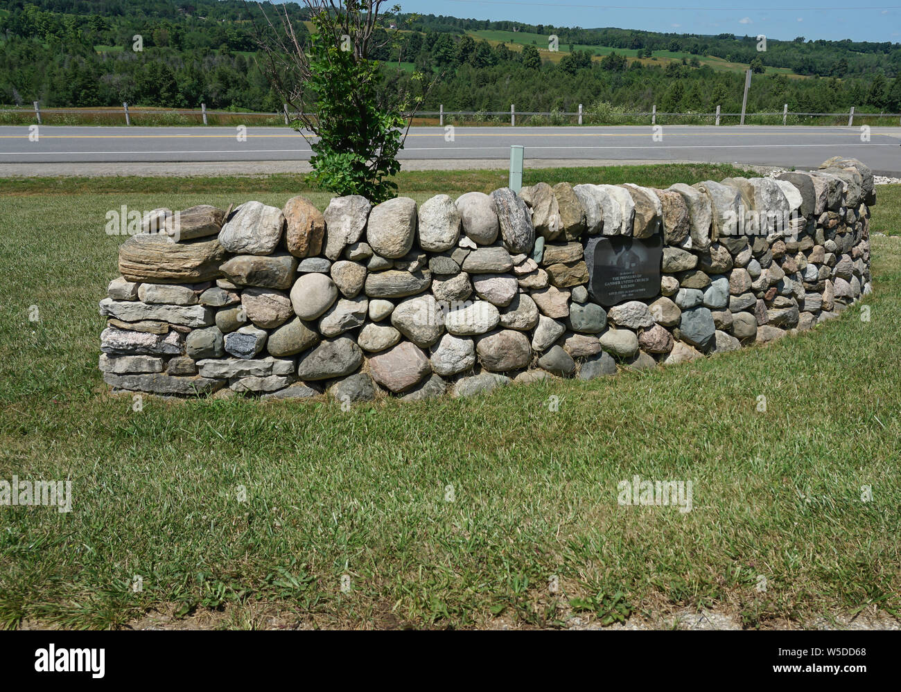 Dry Stone Wall or Gritstone wall or also know as dry stack as seen in ...