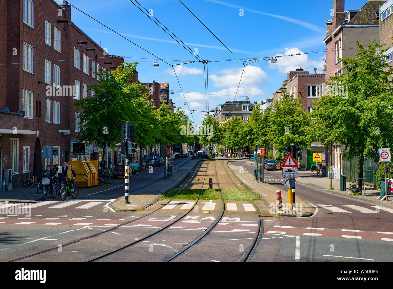 The street view of Amsterdam, Netherlands Stock Photo - Alamy