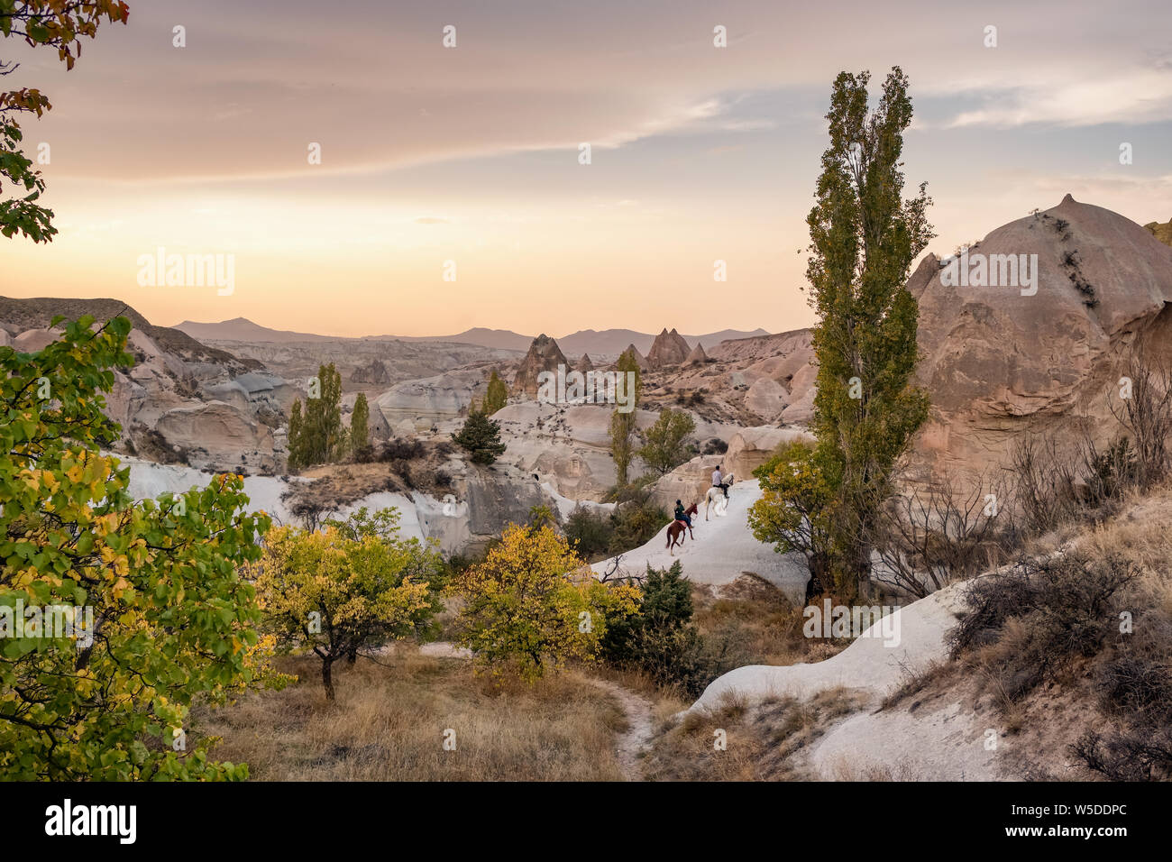 Landscape of the Red valley in Cappadocia, Turkey Stock Photo - Alamy