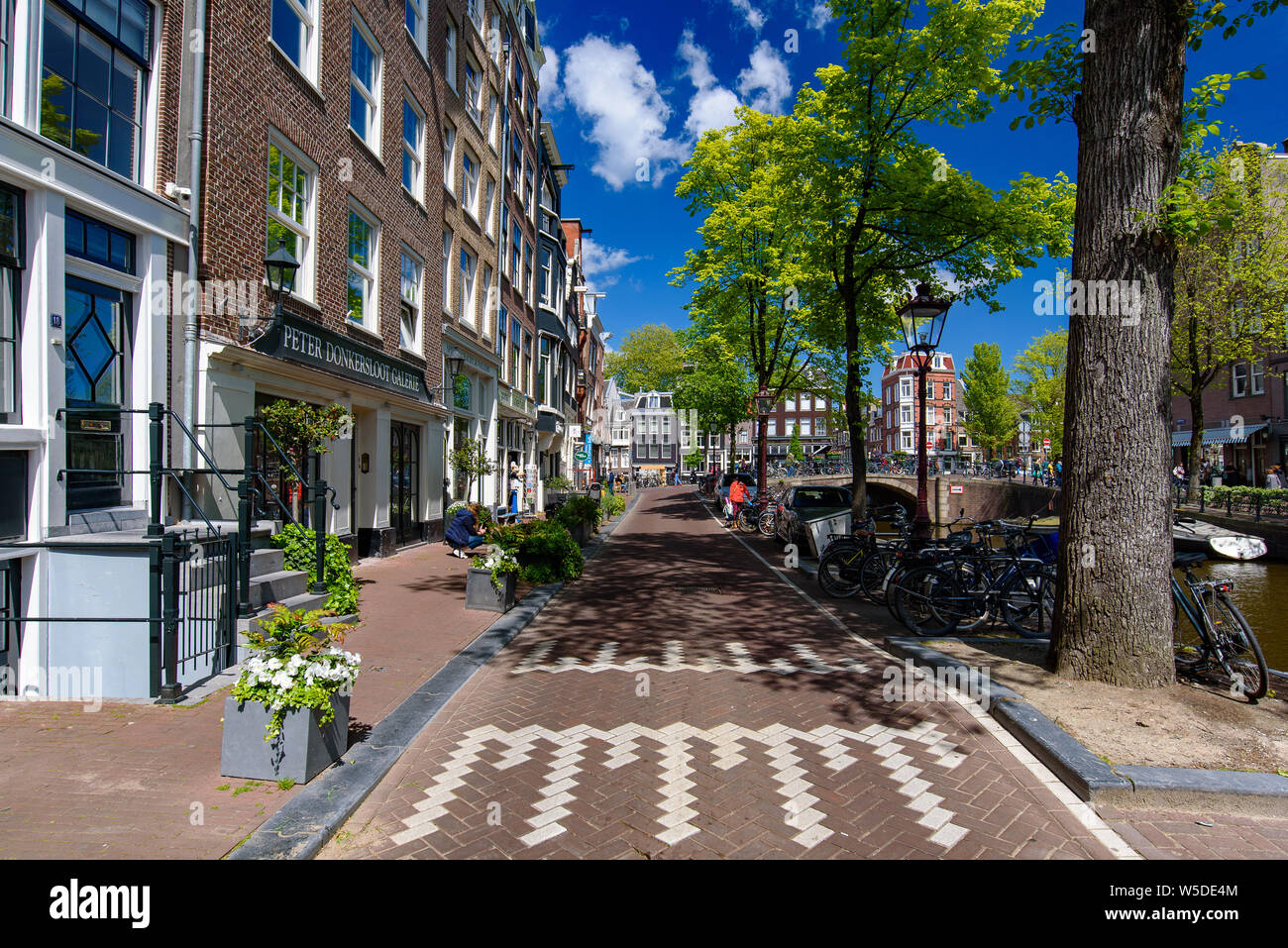 The street view of Amsterdam, Netherlands Stock Photo - Alamy