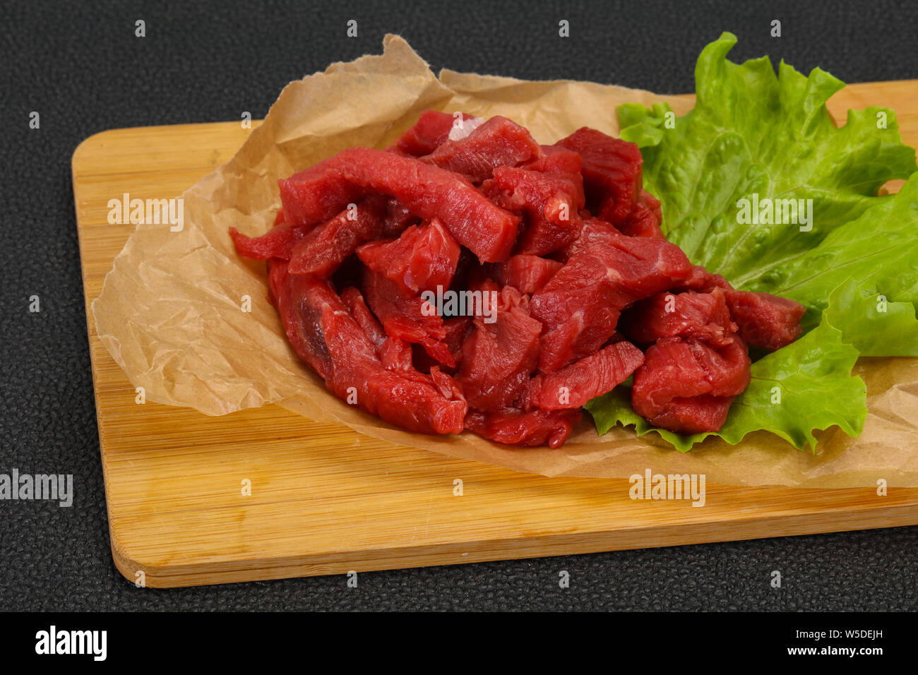 Raw beef meat sliced ready for cooking Stock Photo - Alamy