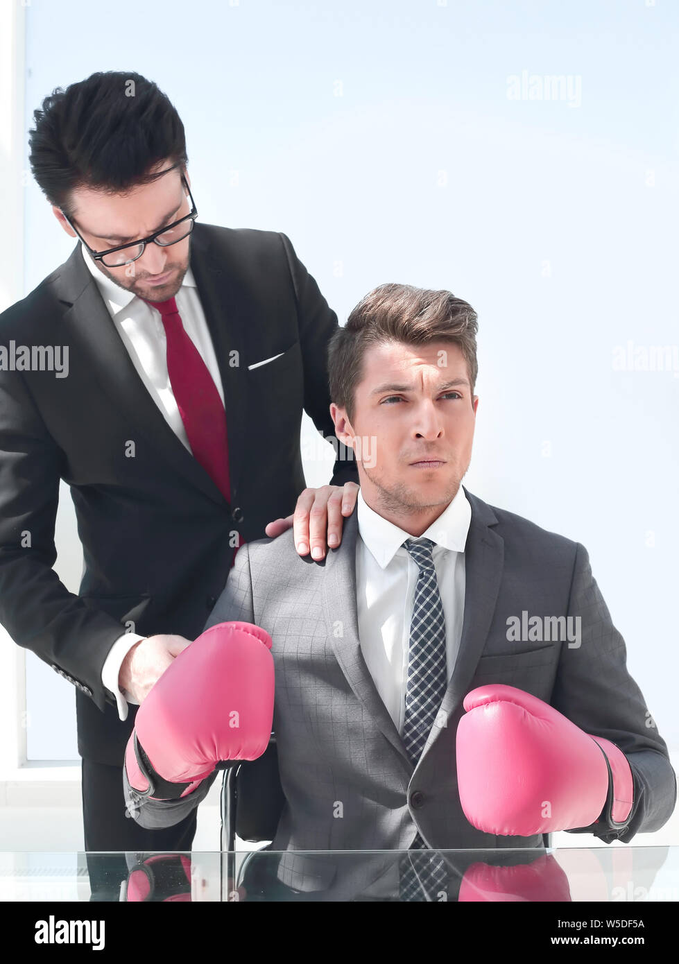 two businessmen are preparing for battle Stock Photo - Alamy