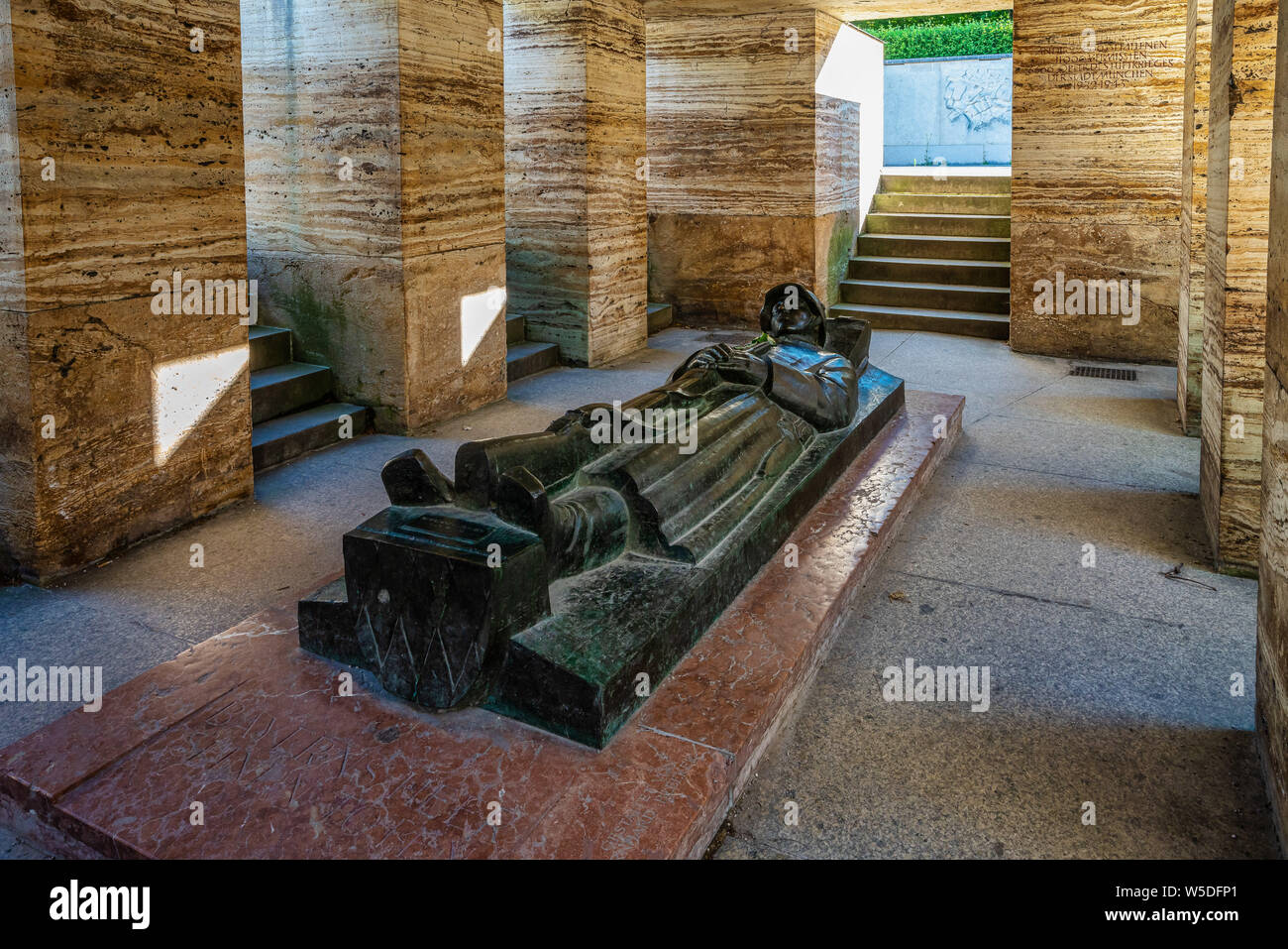 Famous war memorial in the Court Garden in Munich, Germany Stock Photo ...