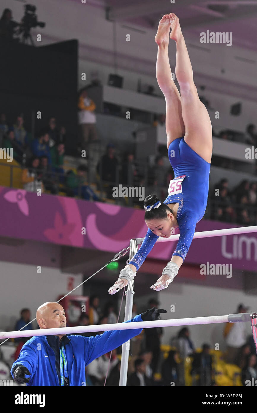 July 27, 2019, Lima, Peru: KARA EAKER, from the US, is spotted by her ...