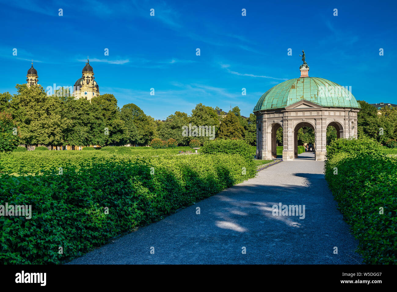 Hofgarten Park with Dianatempel in Munich, Germany Stock Photo - Alamy