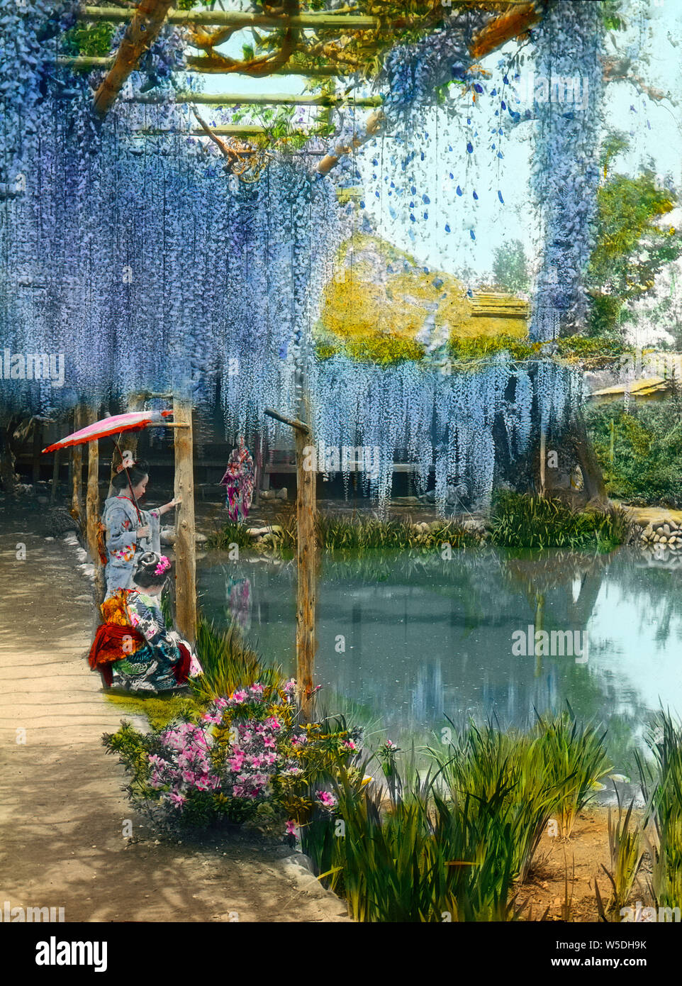 Japanese garden trellis hi-res stock photography and images - Alamy