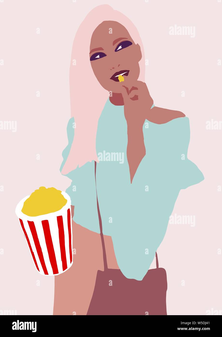 Illustration Make up on different races of trendy girl or women ...