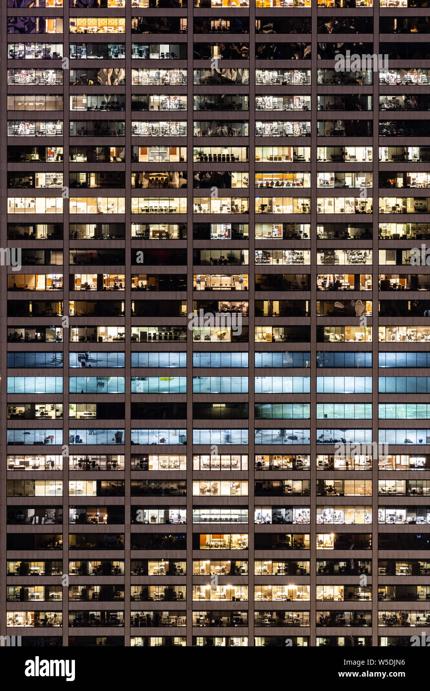 Night Office Building Texture