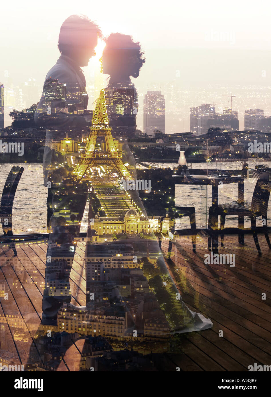 Double exposure effect beautiful woman hi-res stock photography and ...