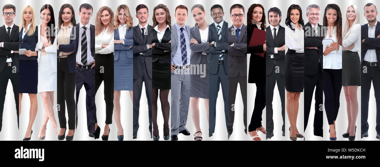 panoramic collage of groups of successful employees Stock Photo - Alamy