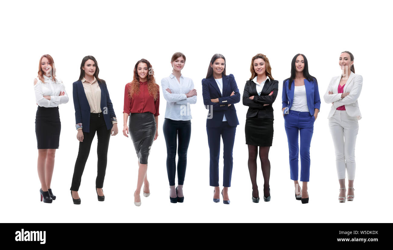 panoramic photo of a big business team standing together Stock Photo ...