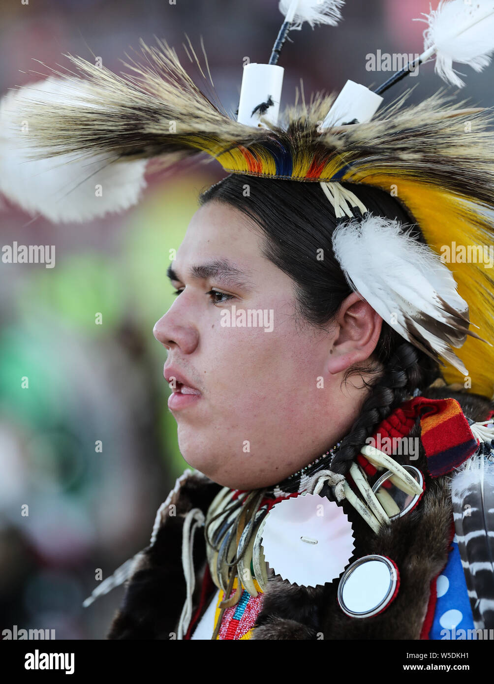 Native American dancers at a pow wow in North Idaho Stock Photo - Alamy