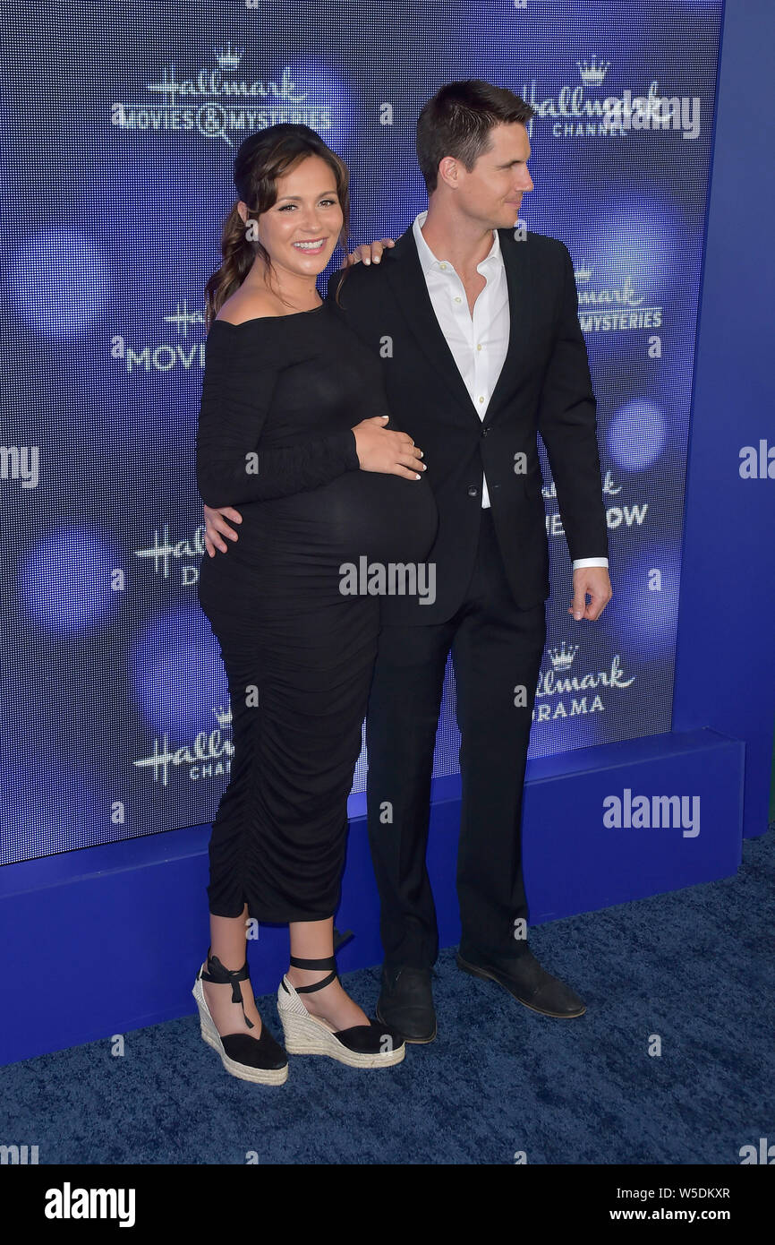 Italia Ricci and husband Robbie Amell at the Hallmark Channel Summer ...