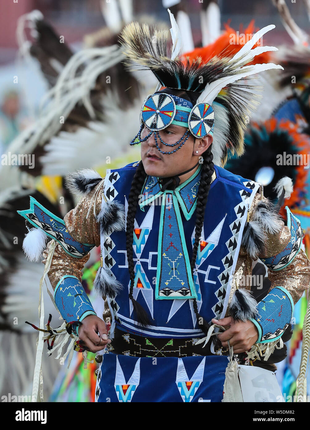 Native American dancers at a pow wow in North Idaho Stock Photo - Alamy