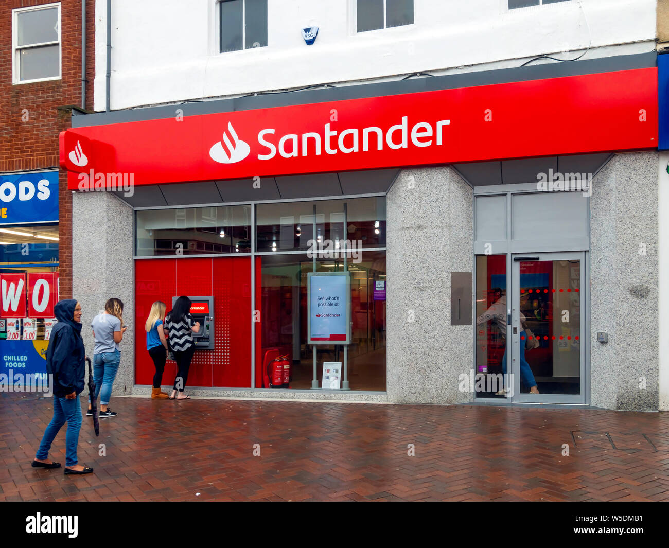 A modern branch of the Santander Bank completely refurbished in 2019 in ...