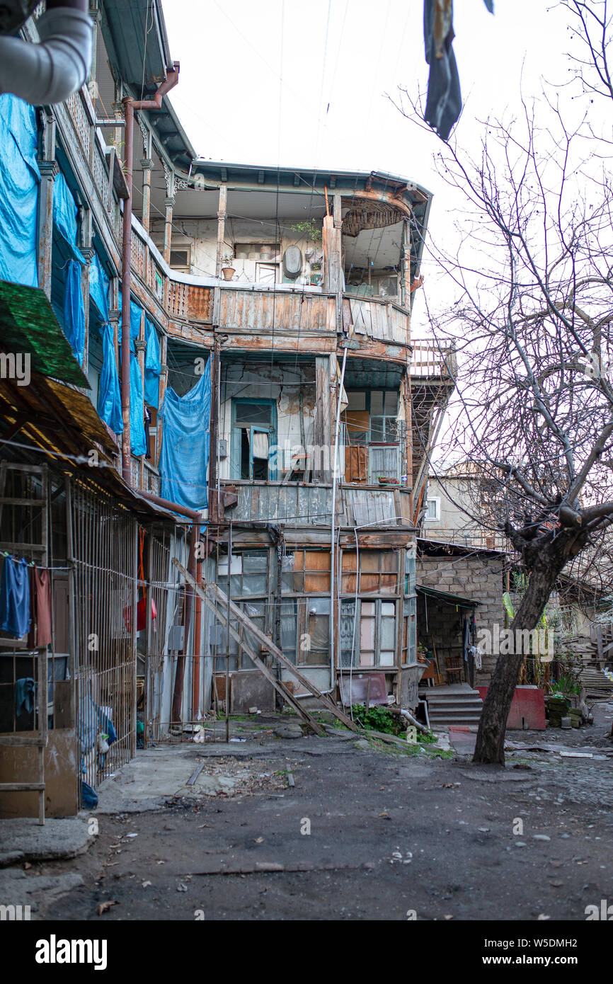 Old town architecture and impressions, Streets of Tbilisi, the capital ...