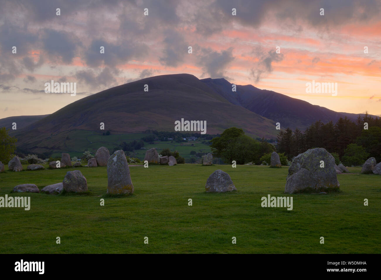 Castlerigg Stone Circle at Sunrise Stock Photo - Alamy