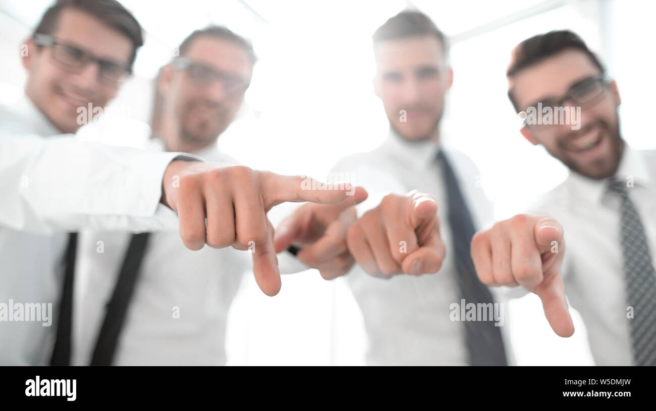 background image of a successful business team pointing to you Stock ...