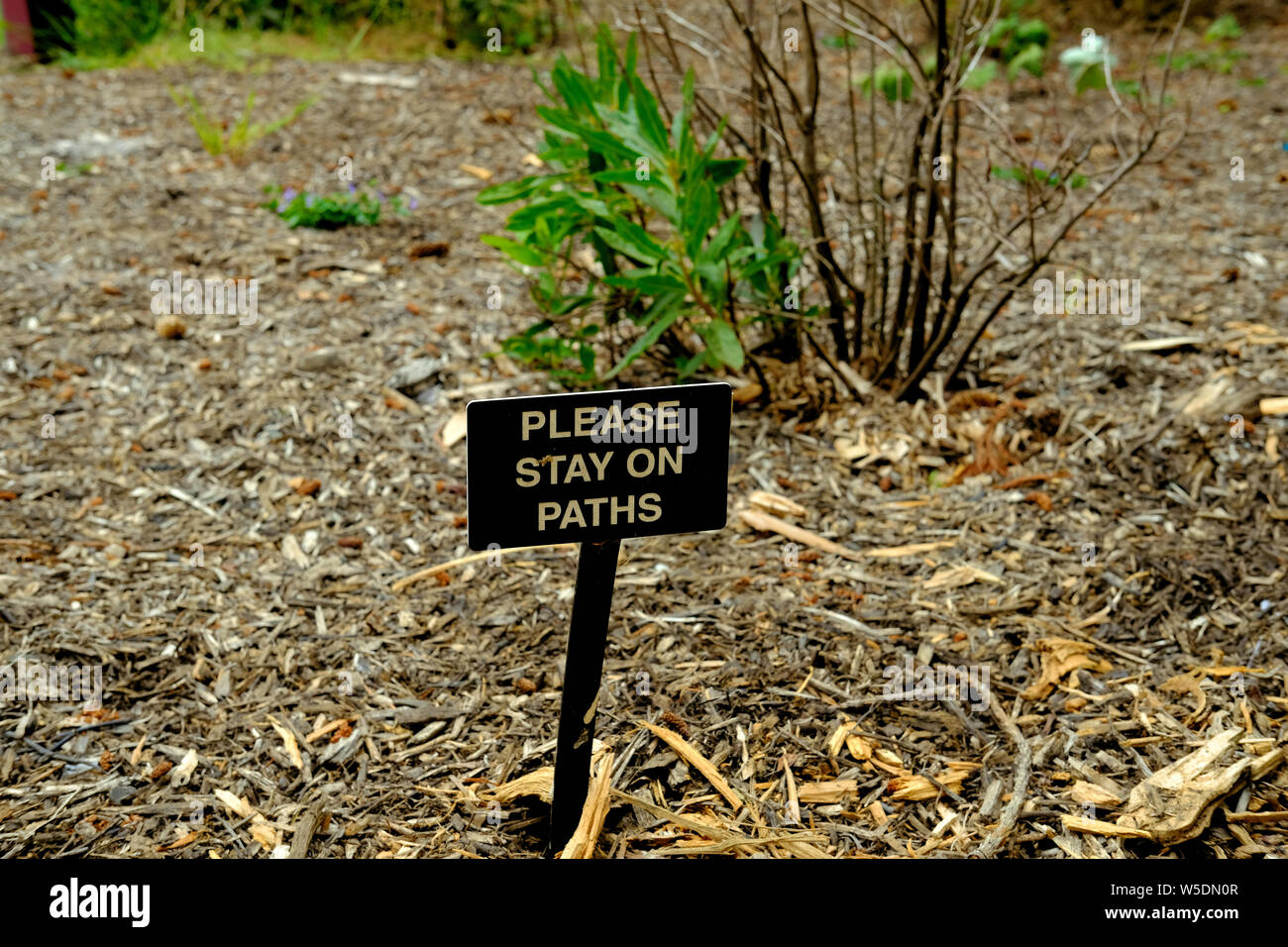Sign telling park visitors to Please Stay on Paths at the San Francisco ...