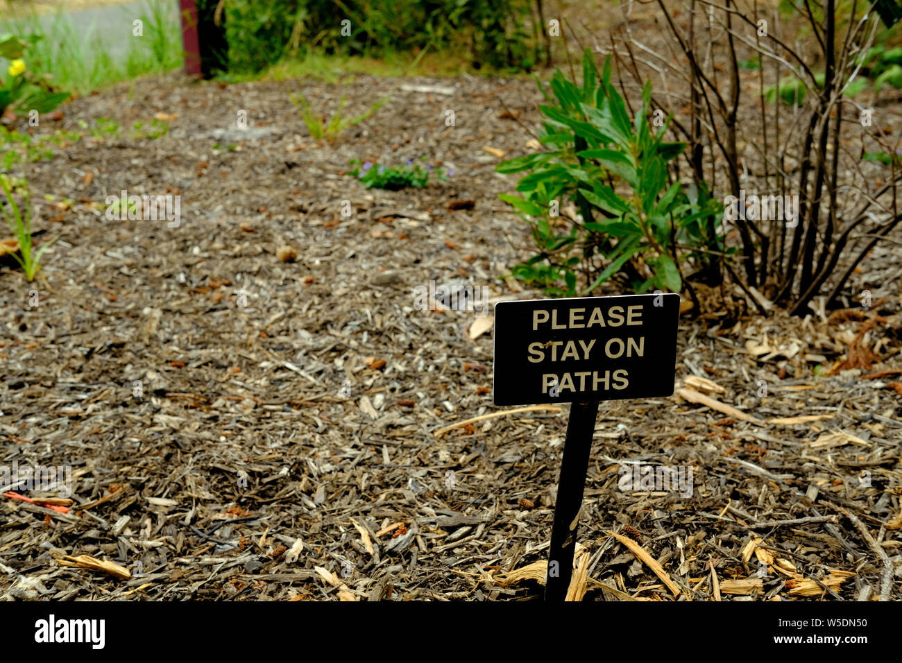 Sign telling park visitors to Please Stay on Paths at the San Francisco ...
