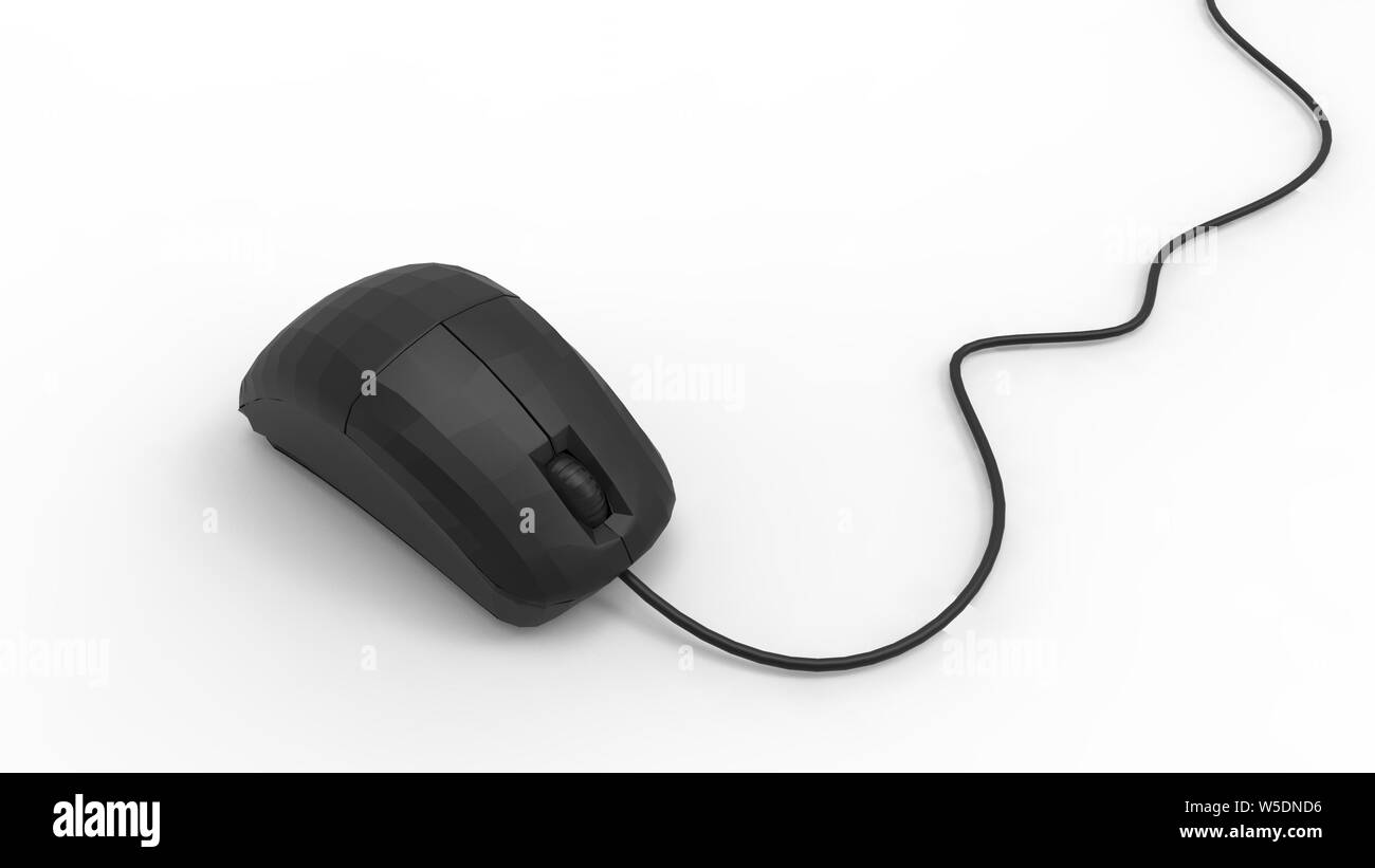 3D rendering of a computer model mouse isolated in white studio ...